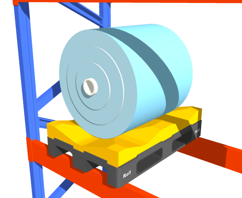 RC39-2 – plastic roll cradle pallet for 1 or 2 rolls up to 1100 mm with ...