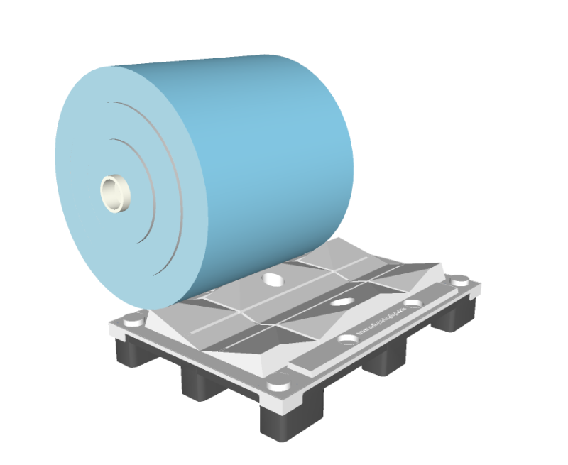 RCV08 – 800x1200 cradle plastic pallet 4-ways for 1 or 2 rolls suitable ...