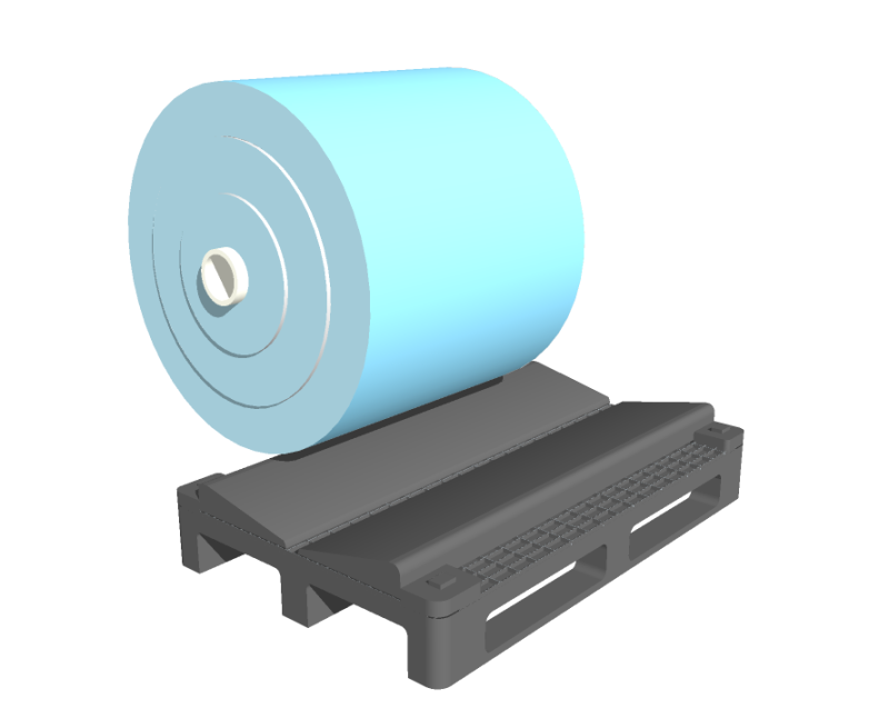 RP01 – plastic cradle_pallet for large reels up to 1200 mm for roll ...